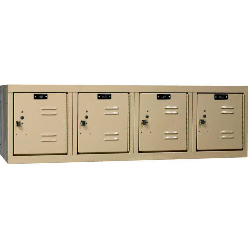 Hallowell® 1-Tier 4 Door Premium Locker, Wall Mount, 12"Wx18"Dx14-3/4"H ...