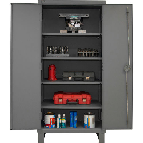 Global Industrial™ 12 Gauge, Gray Heavy Duty Cabinet, 36" W x 24" D x 78" H