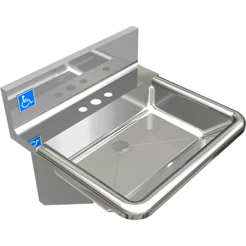 BSM Inc. ADA SS Hand Sink, 1 Station Body Only, Wall Mount, 18-3/4"L x ...
