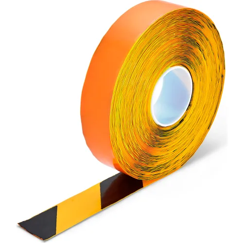PermaStripe® Heavy Duty Hazard Floor Marking Tape, 2"W x 98'L, Black/Yellow