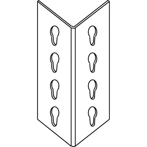 Hallowell Standard Duty Angle Post 1-7/8"W x 1-7/8"D x 72"H - 14 Gauge