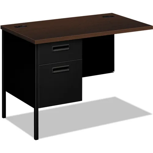 HON®Metro Classic Series Left Pedestal Desk, 42"W x 24"D x 29-1/2"H, Mocha