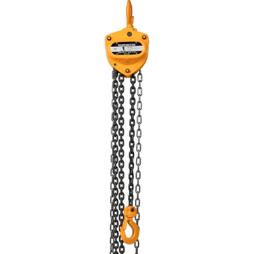 Harrington® CB Manual Chain Hoist with Slip Clutch, 1 Ton Capacity, 10 ...