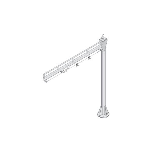 Hubbell Swing Boom W/ Floor Mounted Support, 120"W, Yellow