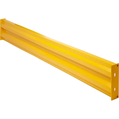 Ideal Warehouse® Heavy Duty Guard Rail, Powder Coated Steel, 2-Rib, 8'L ...