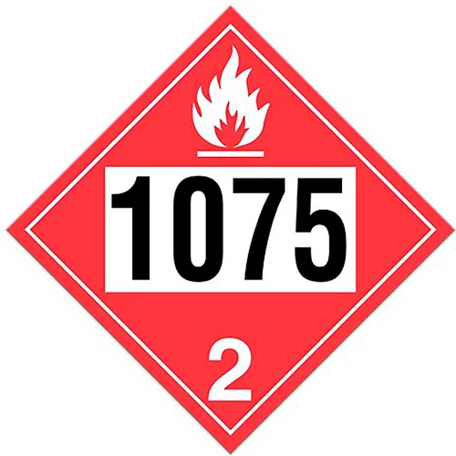 INCOM® TDG Placard, Anhydrous Liquefied Petroleum Gases, Class 2 ...