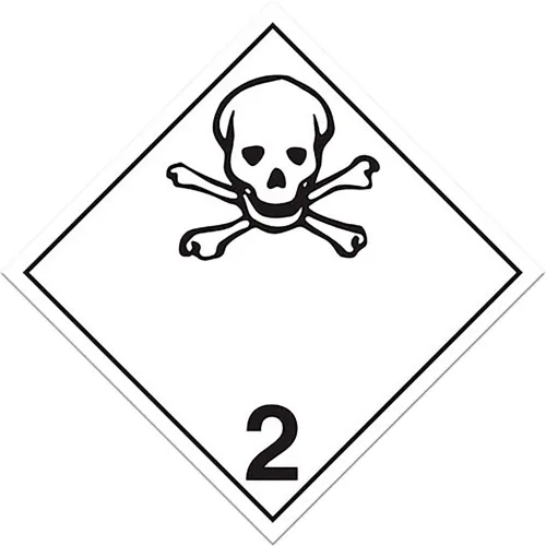 INCOM® TDG Placard, Toxic Gases, Class 2.3, Vinyl, Pack of 100