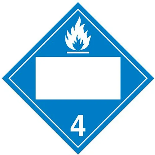 INCOM® TDG Placard, Water Reactive Substances, Class 4.3, Blank UN ...