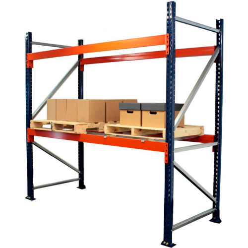 Interlake Mecalux Teardrop Bolted Pallet Rack, Starter, 144"W x 48"D x ...
