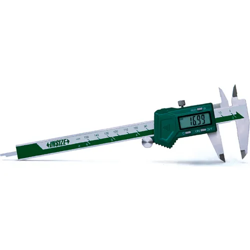 Insize Stainless Steel Electronic Left Hand Caliper, 0-6"/0-150mm Range