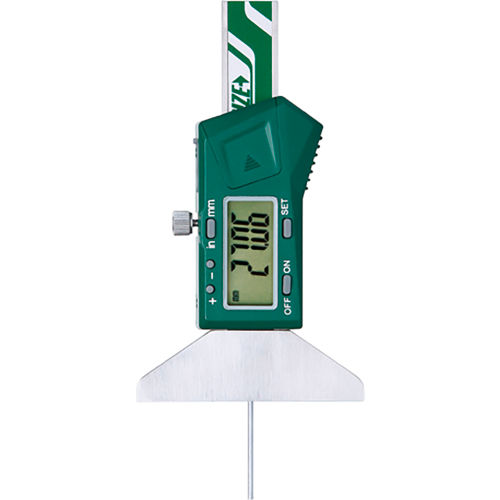 Insize Stainless Steel Mini Electronic Depth Gages w/ Round Bar, 0-1"/0 ...