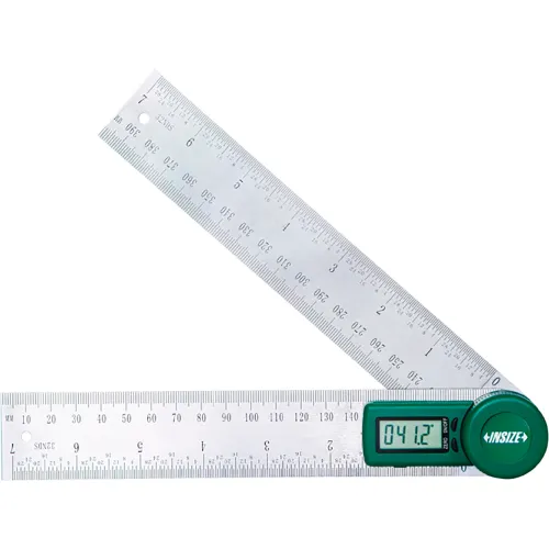 Insize 0-360° Electronic Protractor, 12"L