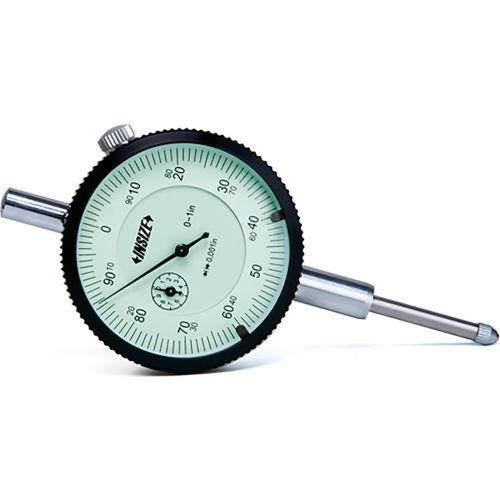 Insize Reverse Reading Dial Indicator, Flat Back, 0-1" Range