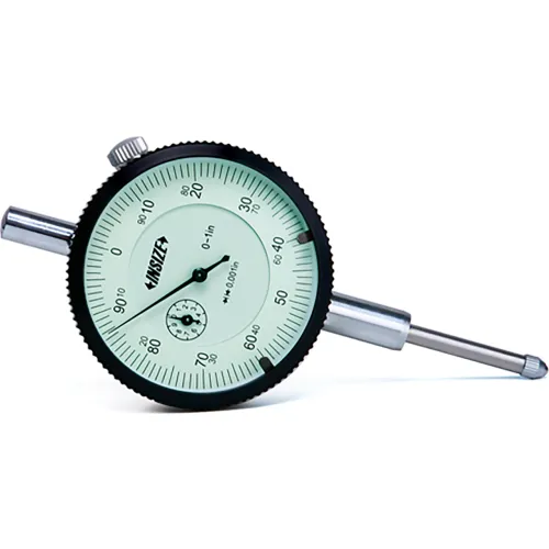 Insize Reverse Reading Dial Indicator, Flat Back, 0-1" Range