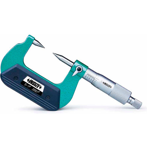 Insize Point Micrometer, Type B, 0-1" Range