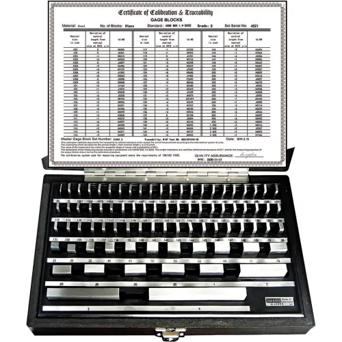 iGAGING® Gage Block Set, Grade 0, NIST Certified, 81 Pieces