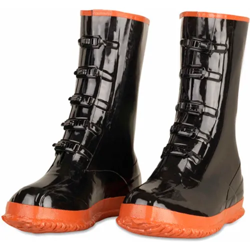 Enguard 5 Buckle Overshoe Boots, Rubber, Black, Size 12, 1 Pair - Pkg Qty 6