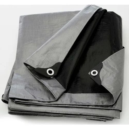 BOEN Heavy Duty Tarp 14x14 Weave, 12' x 16' Silver/Black - ST-1216