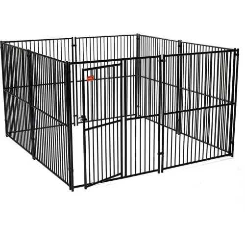Lucky Dog European Style Modular Dog Kennel 72"H x 120"W x 120"L, Black