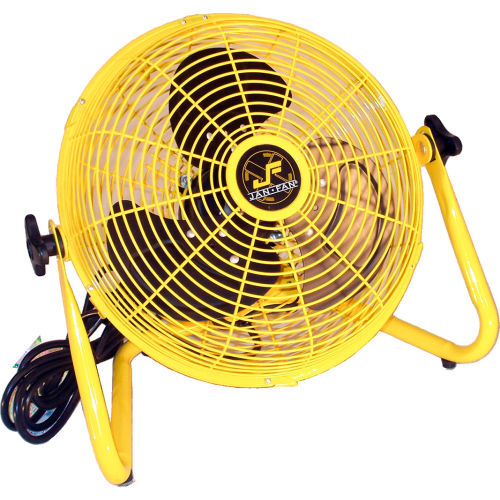 Jan Fan® 12" Industrial Workstation Fan, 3 Speed, Yellow