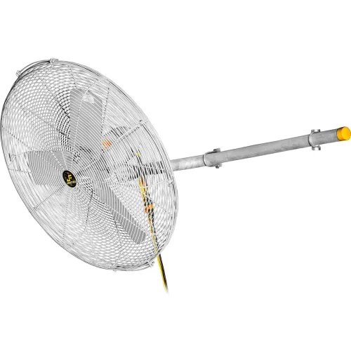 Jan Fan® 30" C-Channel Mount Fan w/ Drop Cord Switch, 2 Speed, Silver