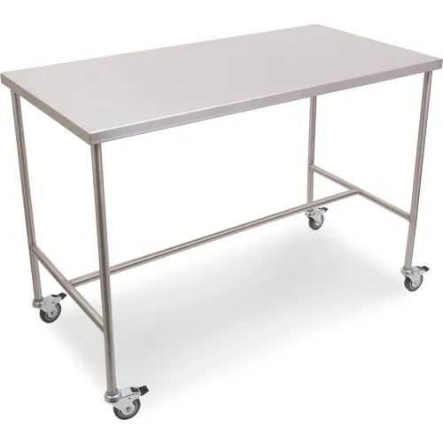 John Boos® Stainless Steel Mobile Instrument Table, 36 x 20", H-Brace ...