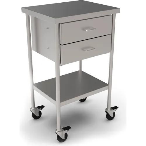 John Boos® Stainless Steel Mobile Utility Table, 20 x 16", Undershelf ...