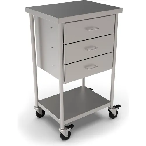 John Boos® Stainless Steel Mobile Utility Table, 20 x 16", Undershelf ...