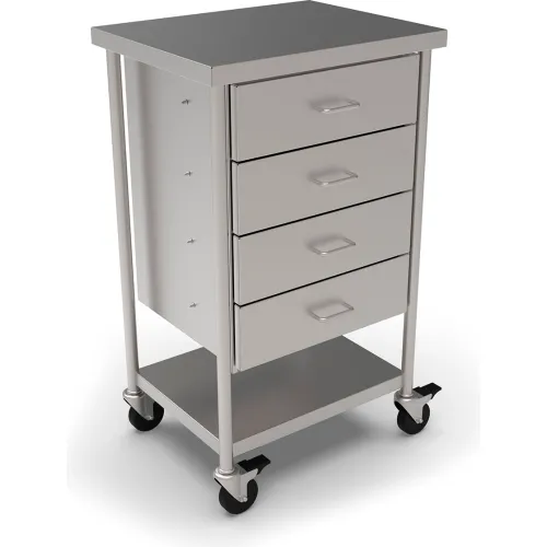 John Boos® Stainless Steel Mobile Utility Table, 20 x 16", Undershelf ...