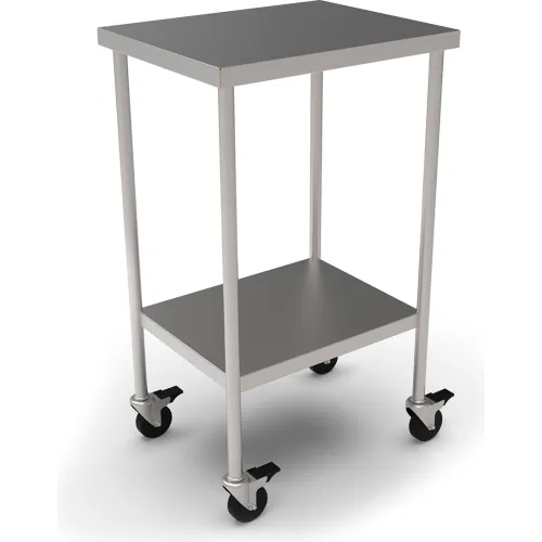 John Boos® Stainless Steel Mobile Utility Table, 20 x 16", Undershelf ...