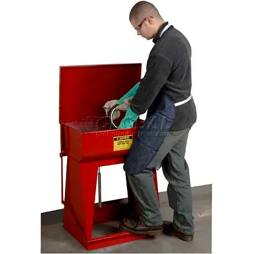 Justrite Floor Standing Rinse Tank, 11-Gallon, Red, 27110