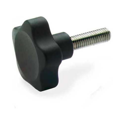 J.W. Winco EN5337.4 Solid Five Lobed Knob, 20", M6 x 1.0, 5337.4-32-M6-20