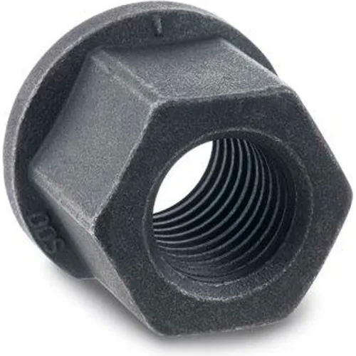 J.W. Winco DIN 6331 Hexagon Nuts, Steel, with Flange, Blackened, M14 ...