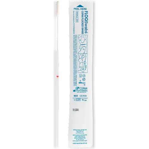 Copan Minitip Size Nylon Flocked Swab w/ 80 mm Breakpoint, White - Pkg ...