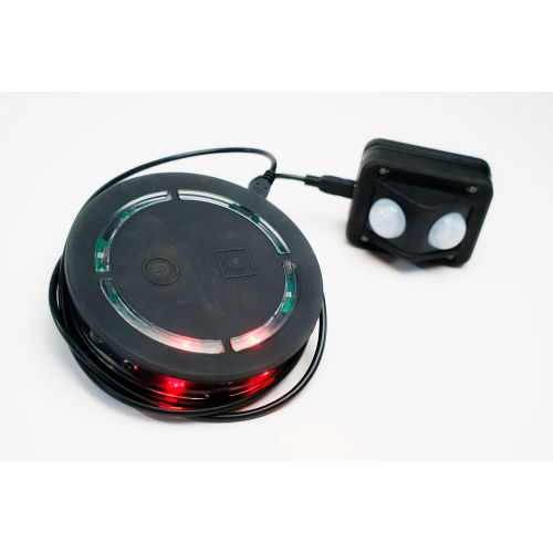 FlareAlert Motion Activated LED Warning Beacon, 1 Box, 2 Sensors, 1 Light