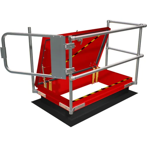 Kee Safety® Roof Hatch Railing Kit with Forward Barrier & Side Entry ...