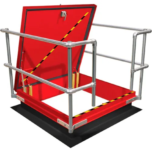 Kee Safety® Roof Hatch Railing Kit with Offset Handles & No Gate ...