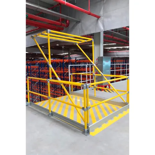 Kee Safety® Pivot Steel Mezzanine Pallet Gate, Double Depth, 60"W x 108 ...