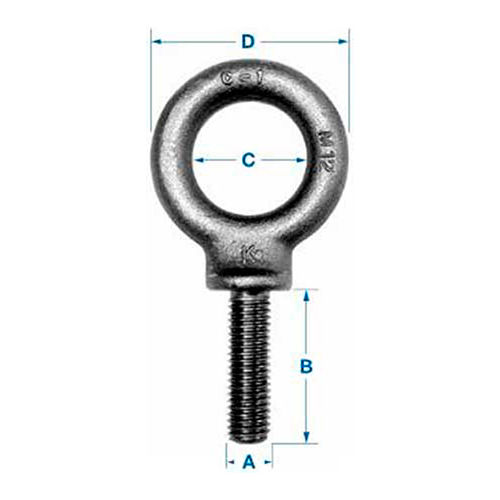Ken Forging M12 - Eyebolt - Metric - Shoulder Pattern - M12 x 1.75 ...