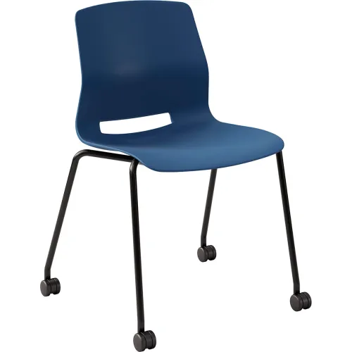 KFI Studios Imme Armless Stacking Chair with Casters, Polypropylene ...