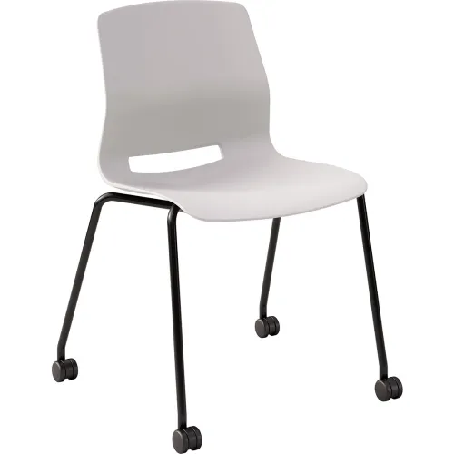 KFI Studios Imme Armless Stacking Chair with Casters, Polypropylene ...
