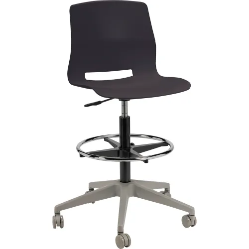 KFI Studios Imme Stacking Drafting Stool with Casters, Polypropylene ...