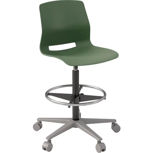KFI Studios Imme Stacking Drafting Stool with Casters, Polypropylene ...