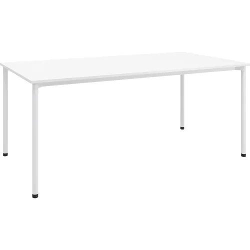 KFI Studios Dailey Training Table with Glides, HPL, 36"W x 72"L, White Frame, Designer White