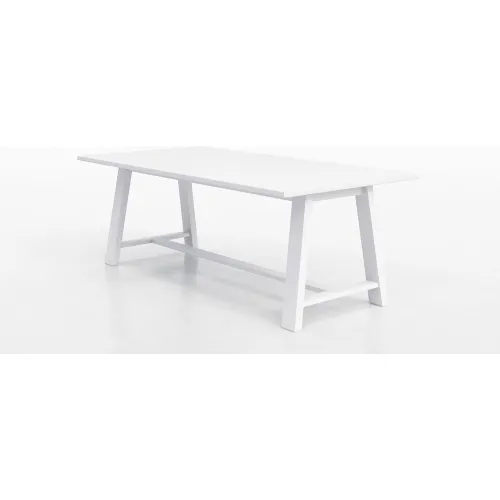 KFI Studios Midtown Conference Table, HPL, 72"L x 36"W x 30"H, Designer White Finish, White Frame