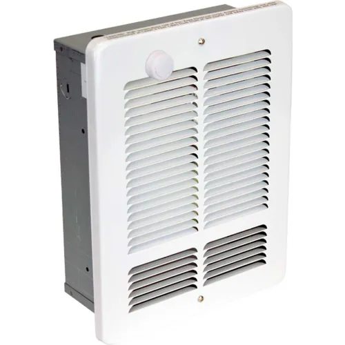 King Forced Air Wall Heater With Built In Single Pole Thermostat W1215 T W 1500W 120V White