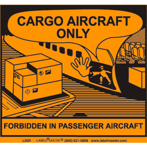 LabelMaster® L20R Cargo Aircraft Only Label, Paper, 500/Roll