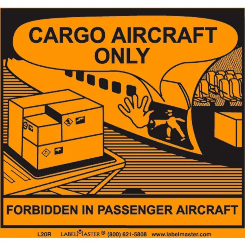 LabelMaster®L20R Cargo Aircraft Only Label, Paper, 500/Roll