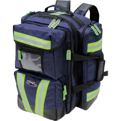 Kemp USA Premium Ultimate EMS Backpack, 13"L x 18"W x 20"H, Navy Blue