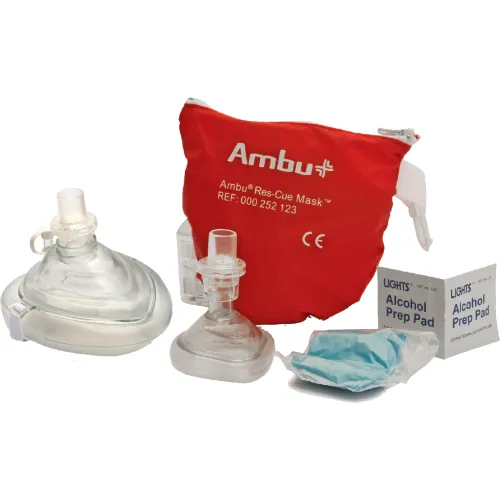 Kemp USA Ambu CPR Mask Combo Adult & Child in Soft Pouch Case